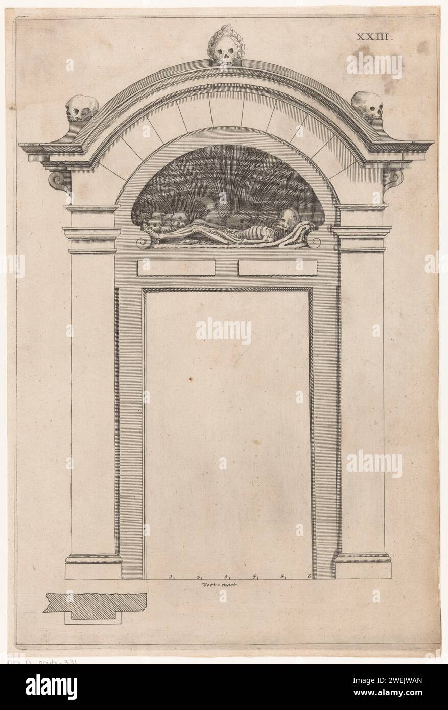 Gate as a cemetery near the Westerkerk, Anonymous, 1631 print Front ...