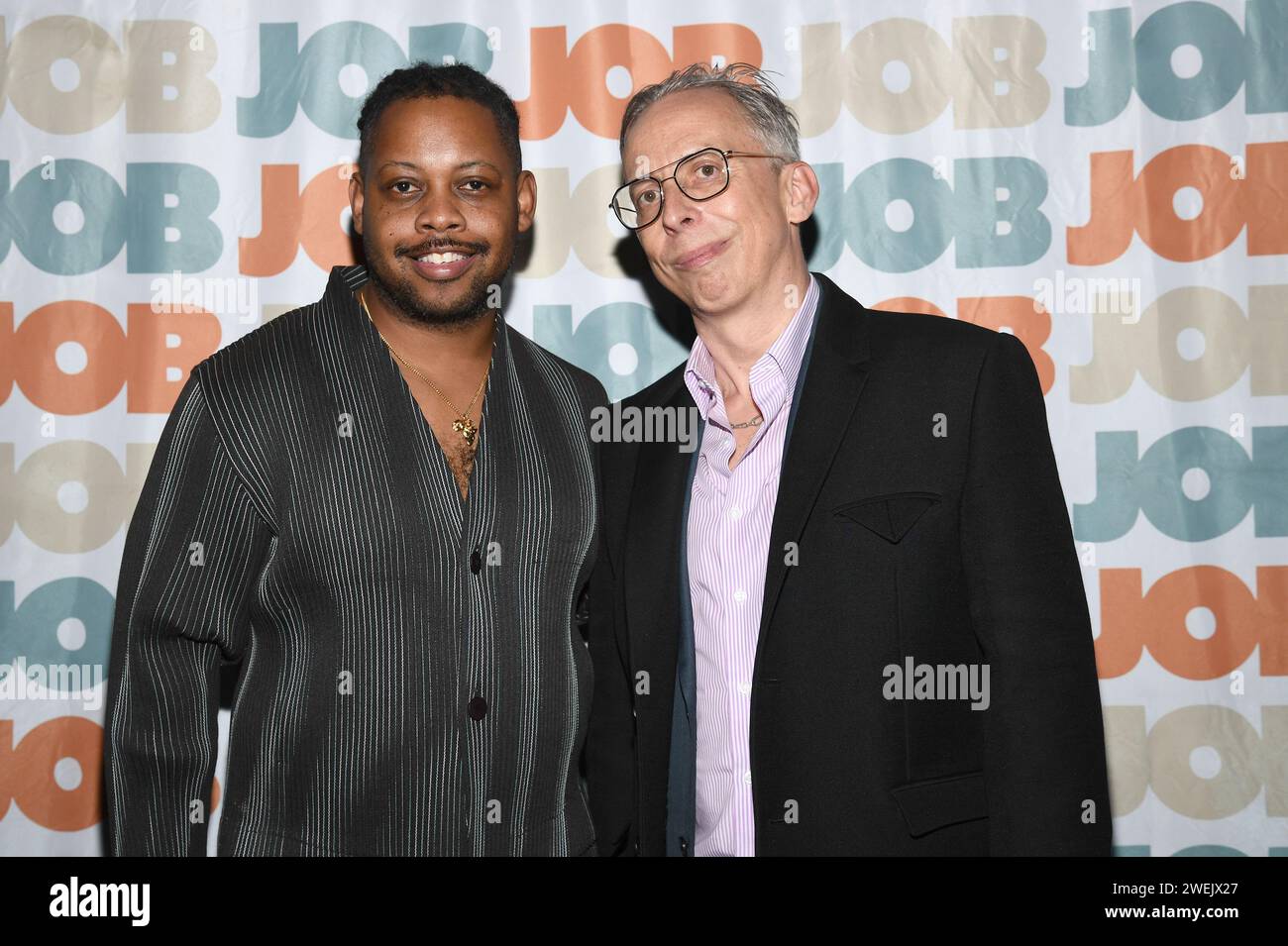 New York, USA. 25th Jan, 2024. (L-R) Kendall Werts and Carl Swanson the ...