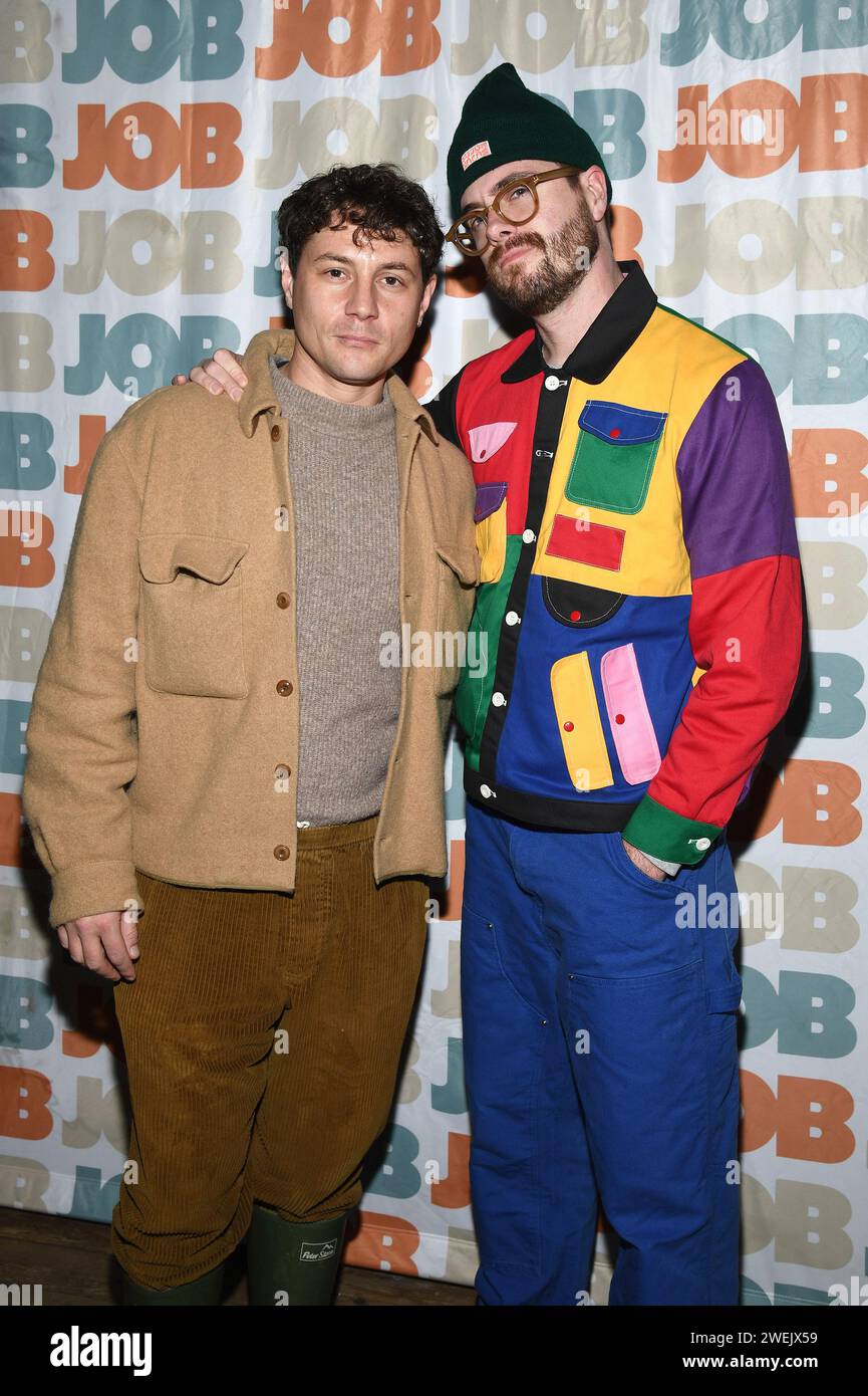New York, USA. 25th Jan, 2024. (L-R) Agustus Brew and Jeffrey Self ...