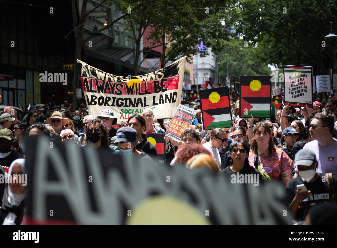 Land back protest hi-res stock photography and images - Alamy