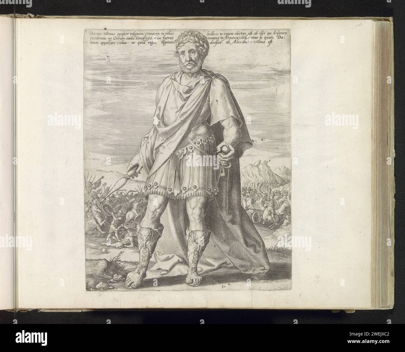 Koning Darius III, anonymous, 1585 print King Darius III of Persia ...