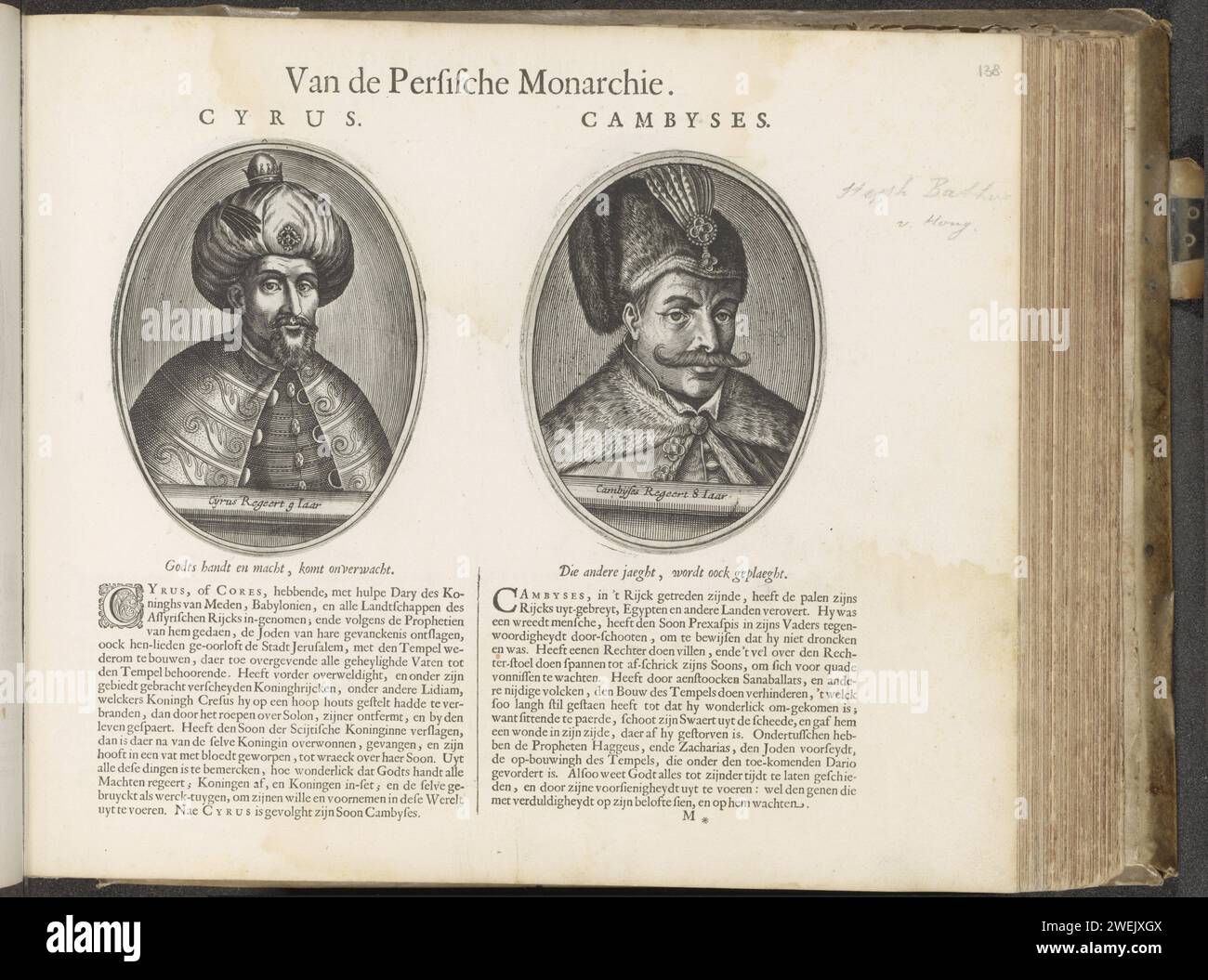 Portraits of the Kings Cyrus the Great and Cambyses, 1653 - 1654 print ...