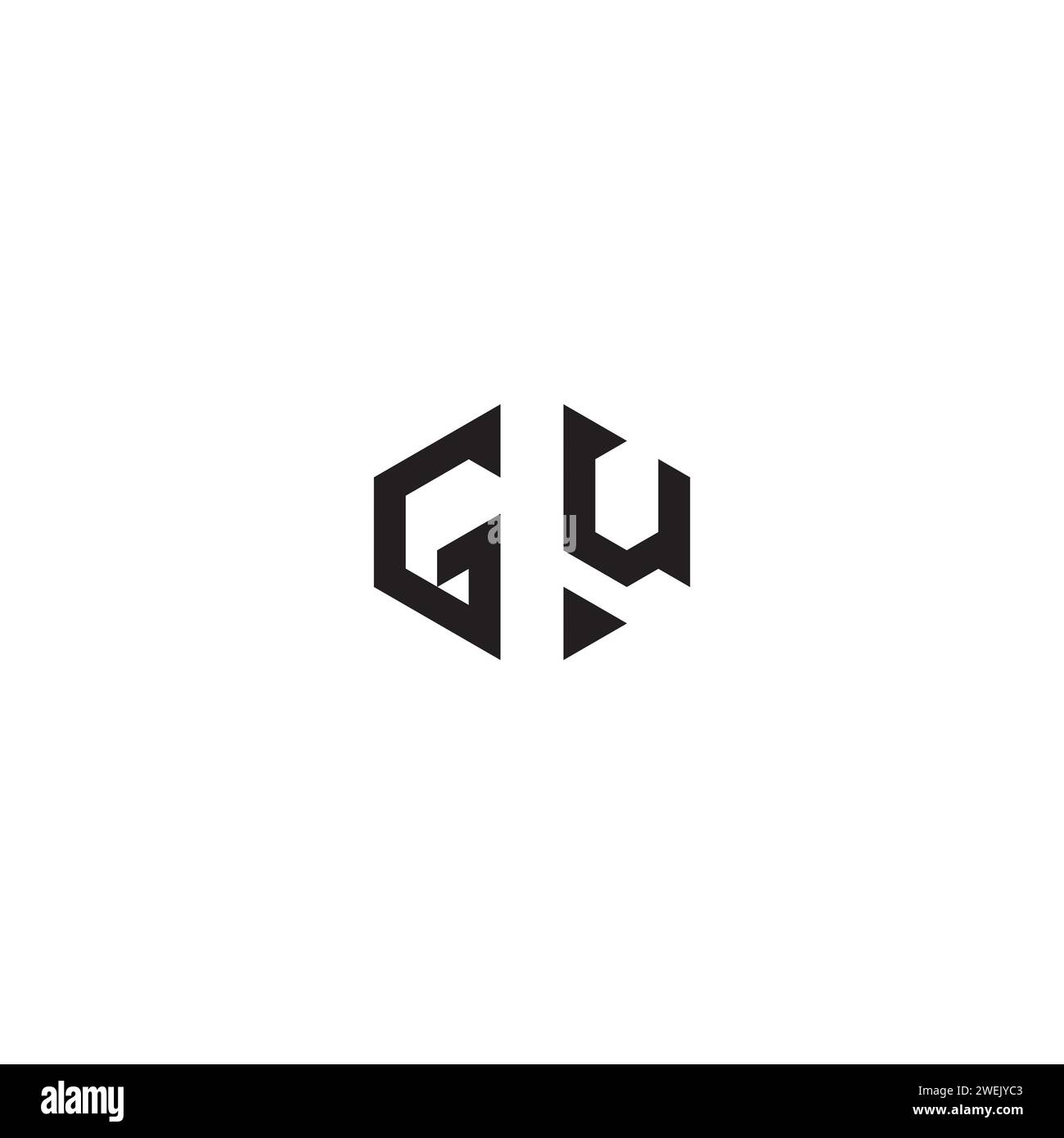 GU abstract concept in high quality professional design that will print ...