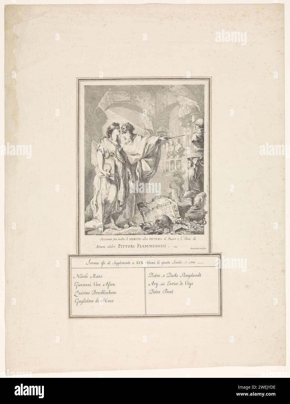 Allegory with personifications of painting (Pittura) and the merit ...