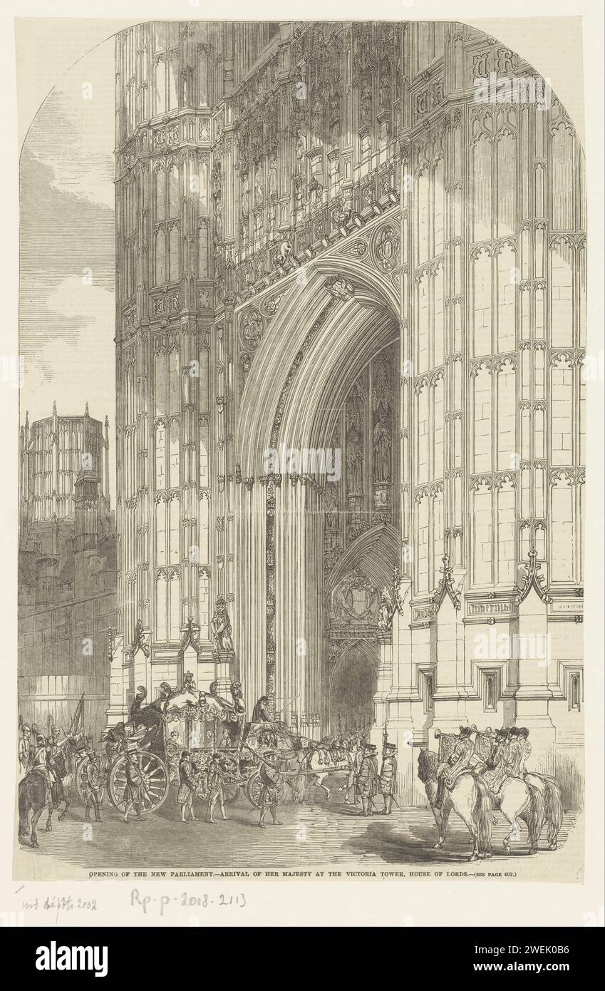 Arrival of Queen Victoria at the Victoria Tower, Anonymous, in or after ...