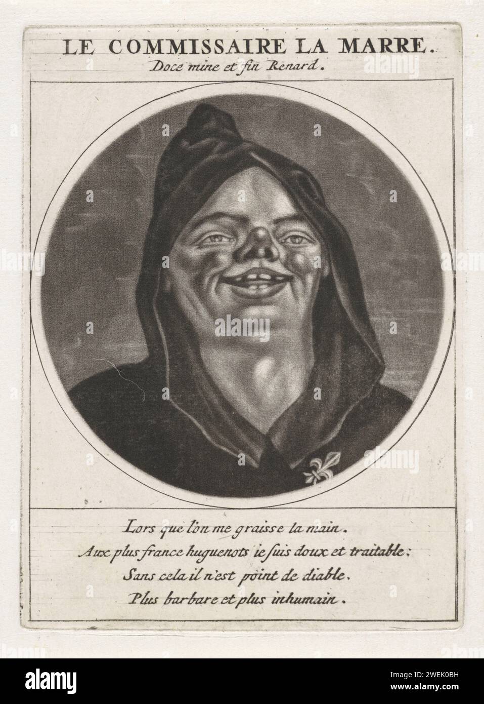 Portret Van La Marre, Jacob Gole, After Cornelis Dusart, 1691 print ...