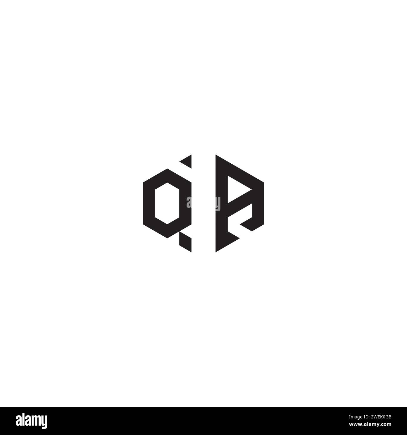 QA abstract concept in high quality professional design that will print ...