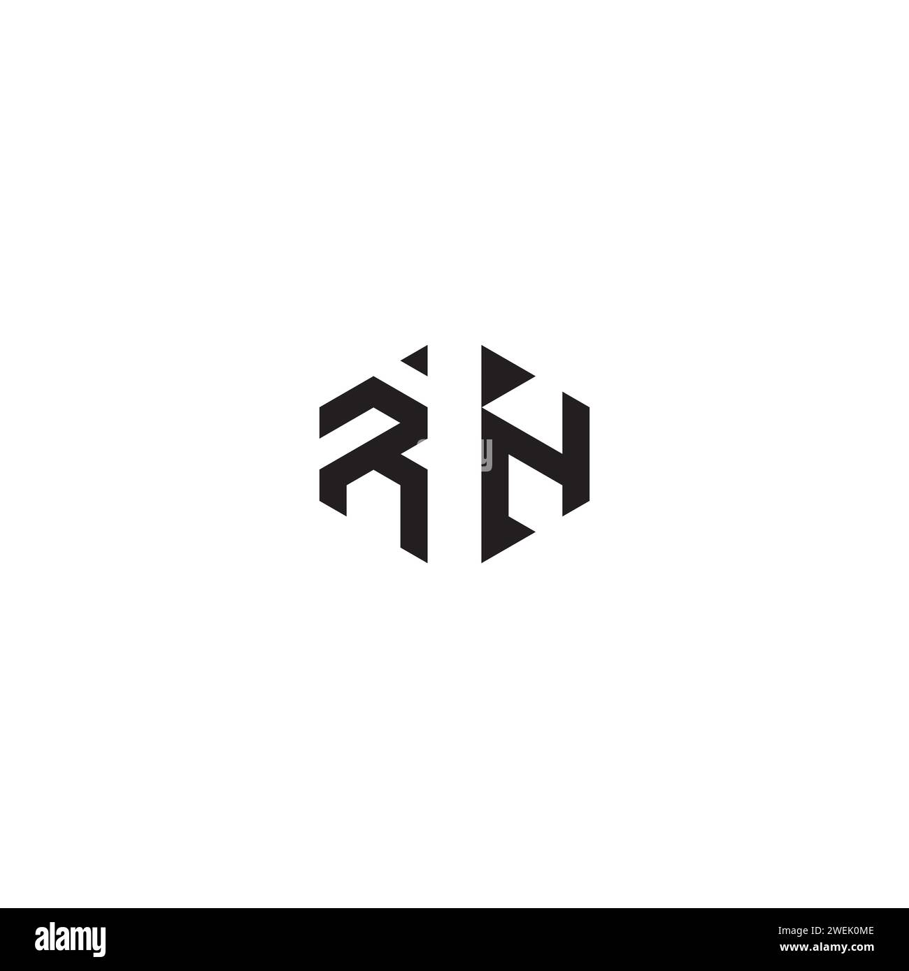 Rn minimal logo Black and White Stock Photos & Images - Alamy