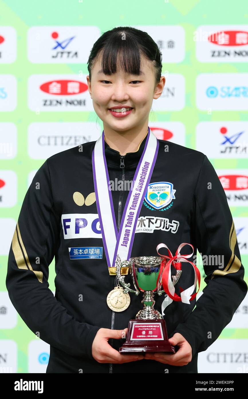 Tokyo, Japan. 24th Jan, 2024. Miwa Harimoto Table Tennis : All Japan ...