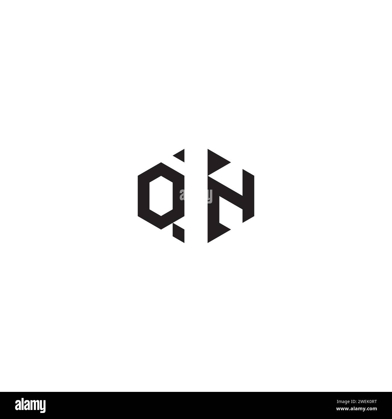 QN abstract concept in high quality professional design that will print ...