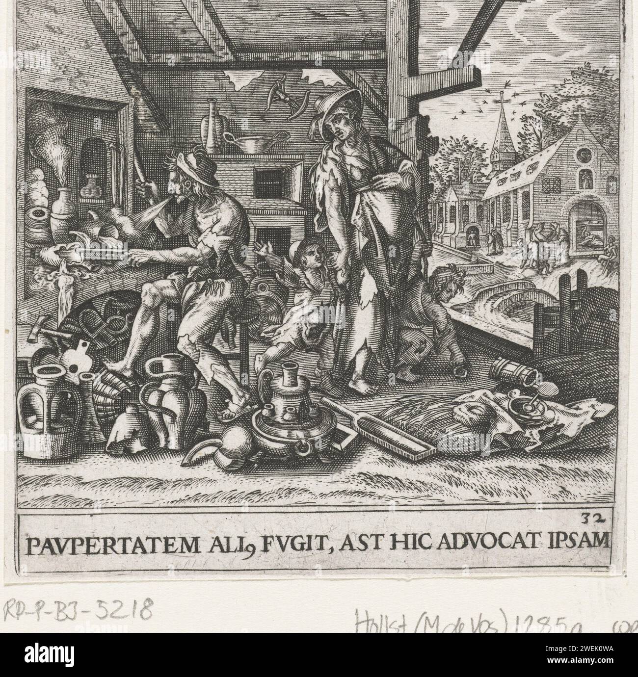 De Alchemist, Johann Theodor de Bry, after Pieter Cool, After Maerten ...