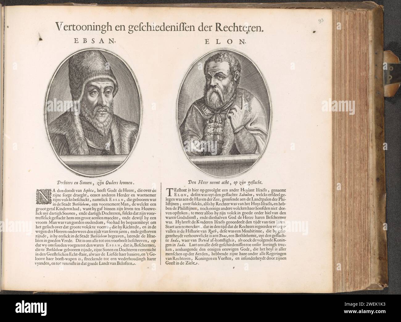 Portraits of the judges Ibsan and Elon, 1653 - 1654 print. text sheet ...