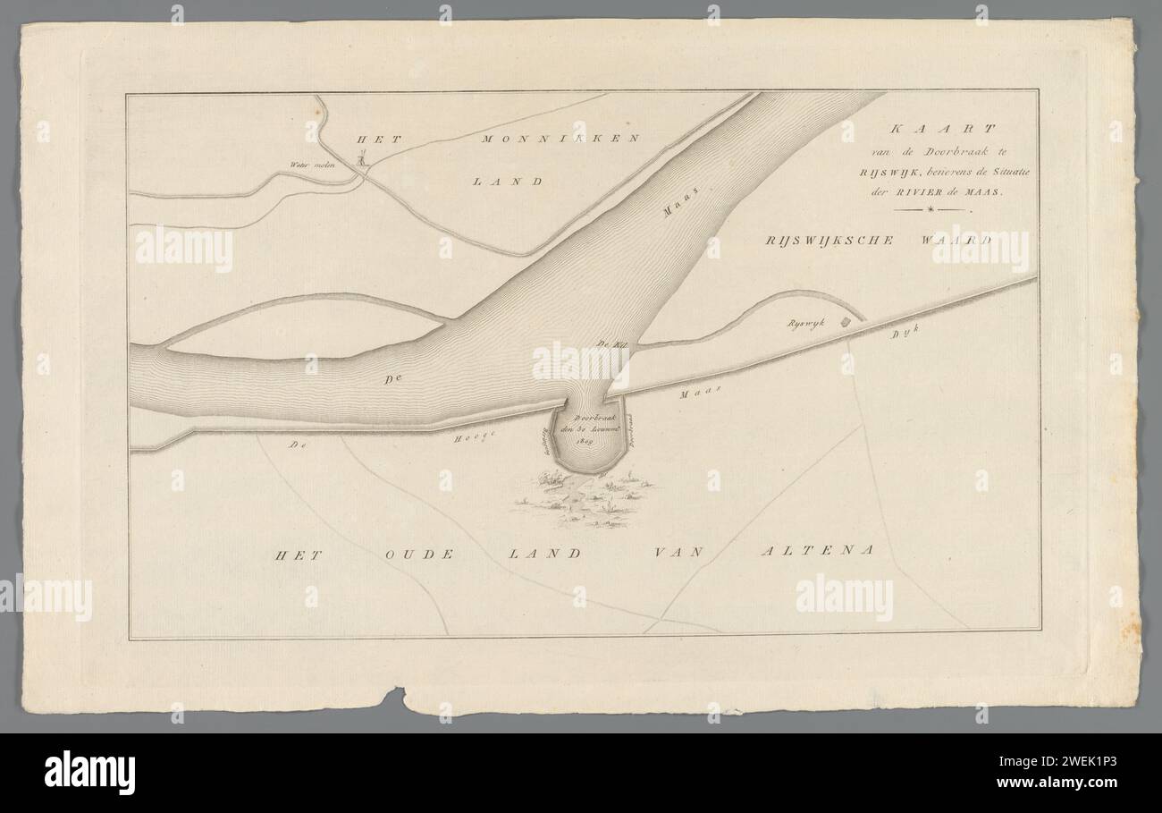 Map of DijkBrraak in Rijswijk, 1809, Anonymous, 1809 print paper ...