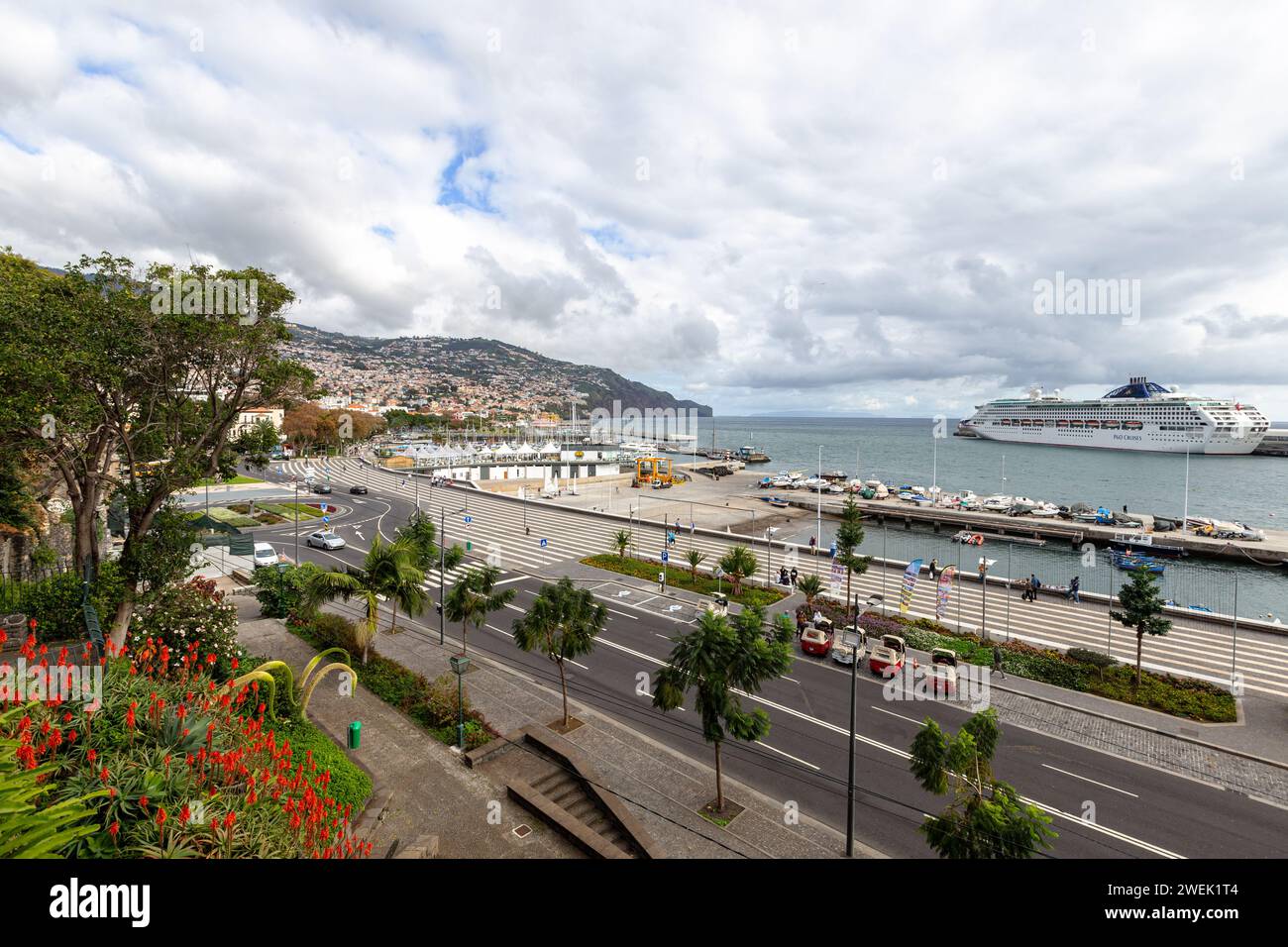 View on the city of Funchal, Capital of the island of Madeira (Portugal ...