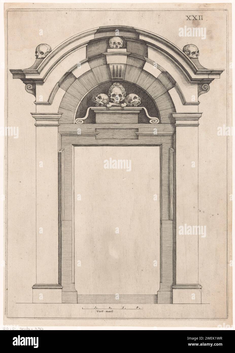 Gate as a cemetery near the Westerkerk, Anonymous, 1631 print Front ...