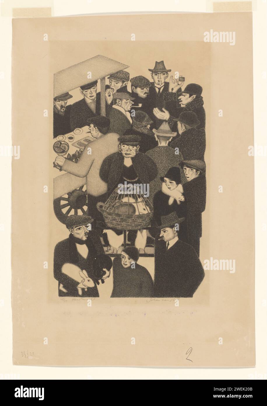Christmas market, Johan van Hell, c. 1930 - in Or Before 1952 print ...