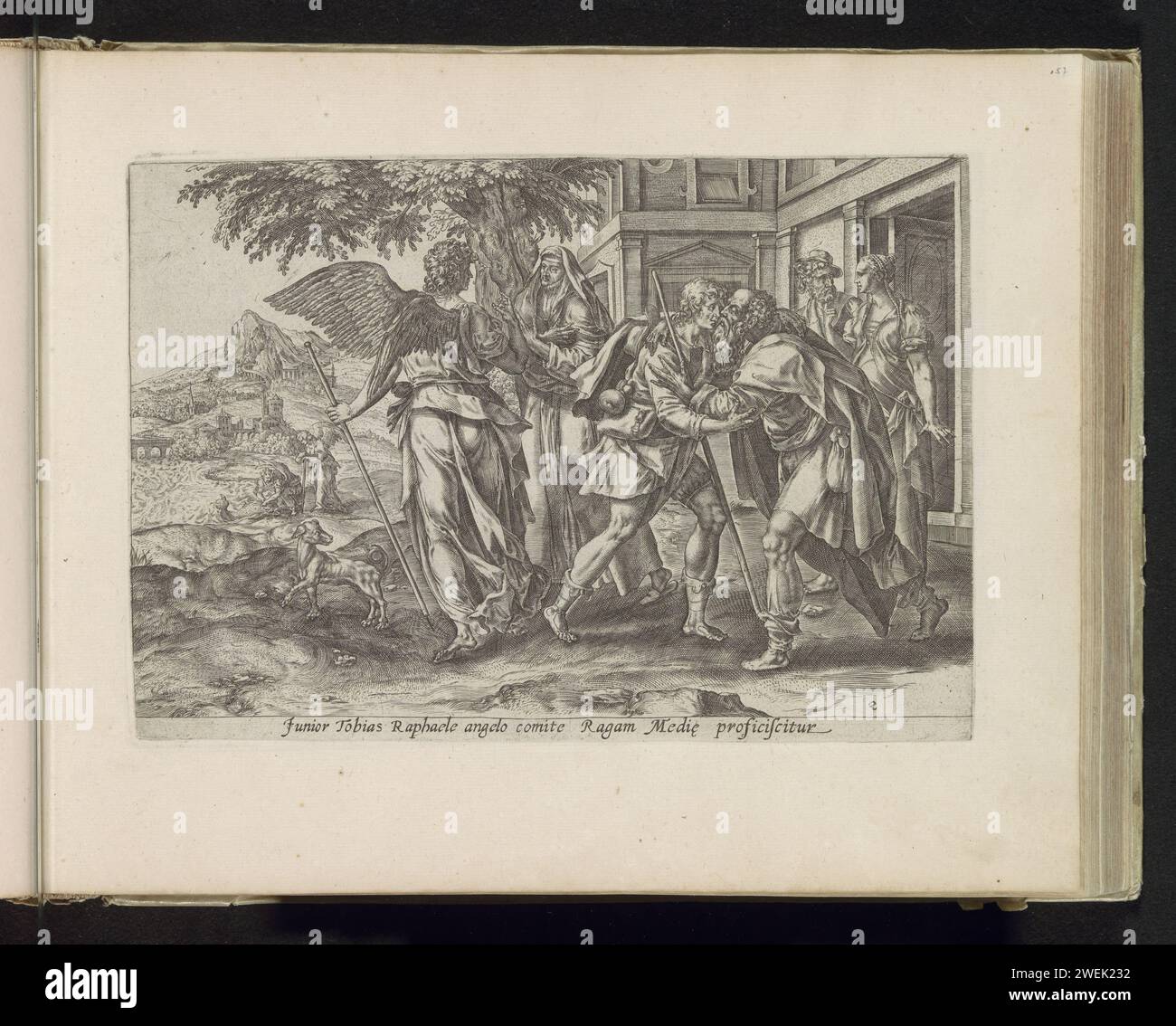 Tobias and the angel say goodbye to Tobit and Anna, Anonymous, After ...