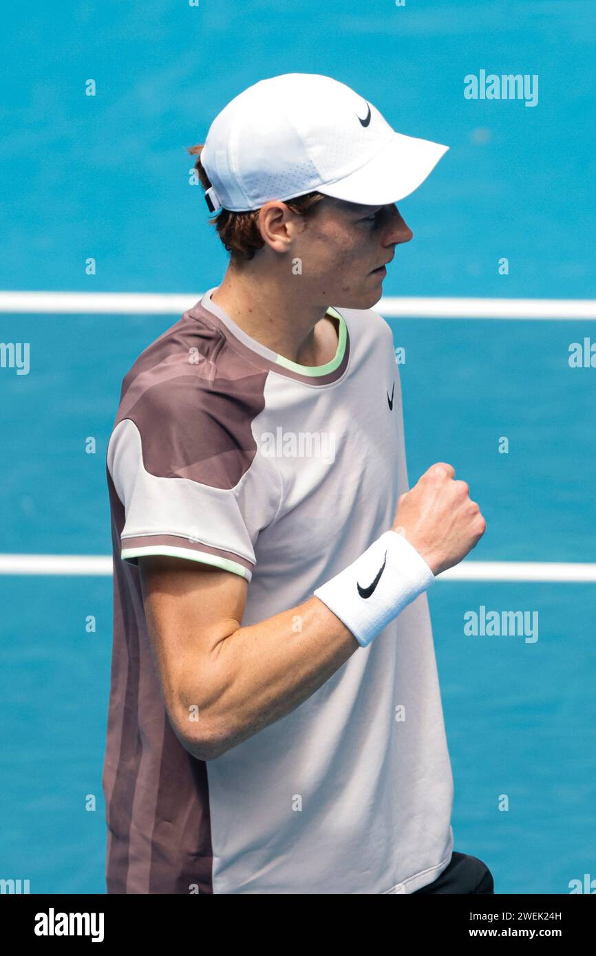 Melbourne, Australia, 26th Jan, 2024. Tennis player Jannick Sinner from ...