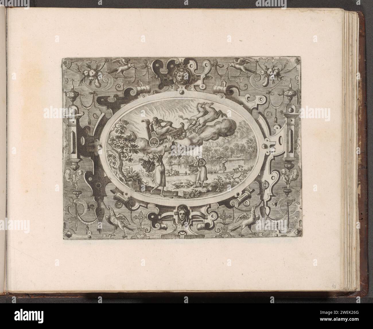 Elisa sees the Ascension of Elia, 1579 print The prophet Elisa sees how ...