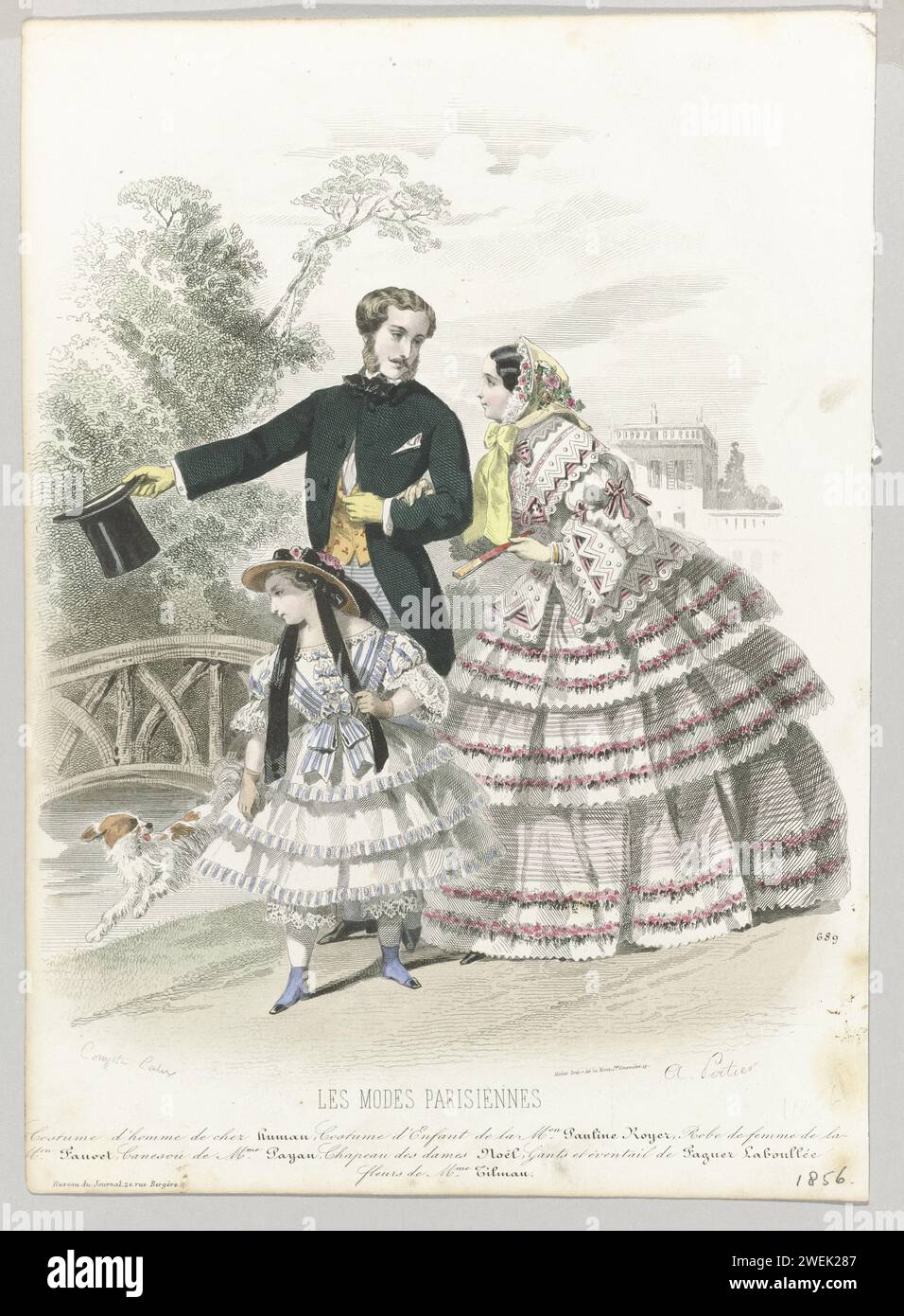 Les Modes Parisiennes, 1856, No. 689: Homm costume (...), 1856 An armed ...
