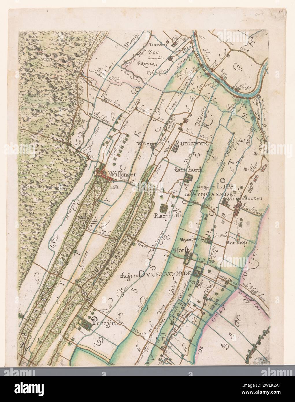 Part of a map of the Rijnland Water Board, with Wassenaar and the ...