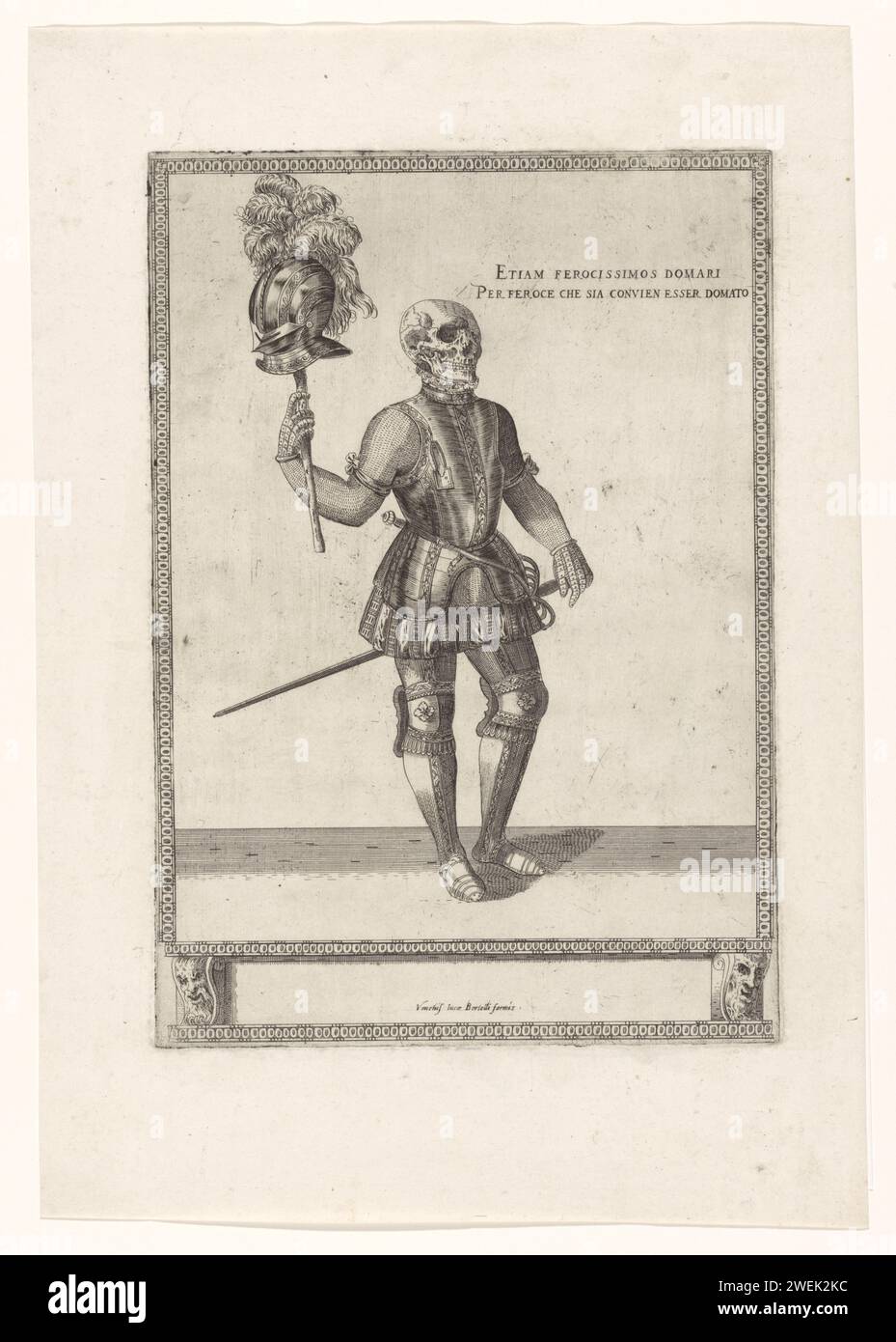 Armed Skeleton, Allegory of Death, c. 1565 print Allegory of transience ...