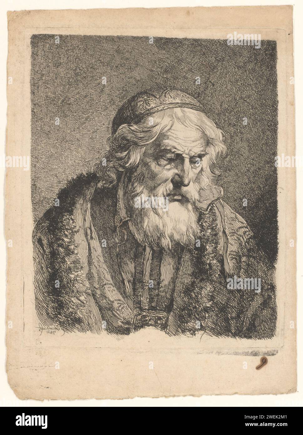 Portrait of an old man, also called "the Greek priest", François André ...