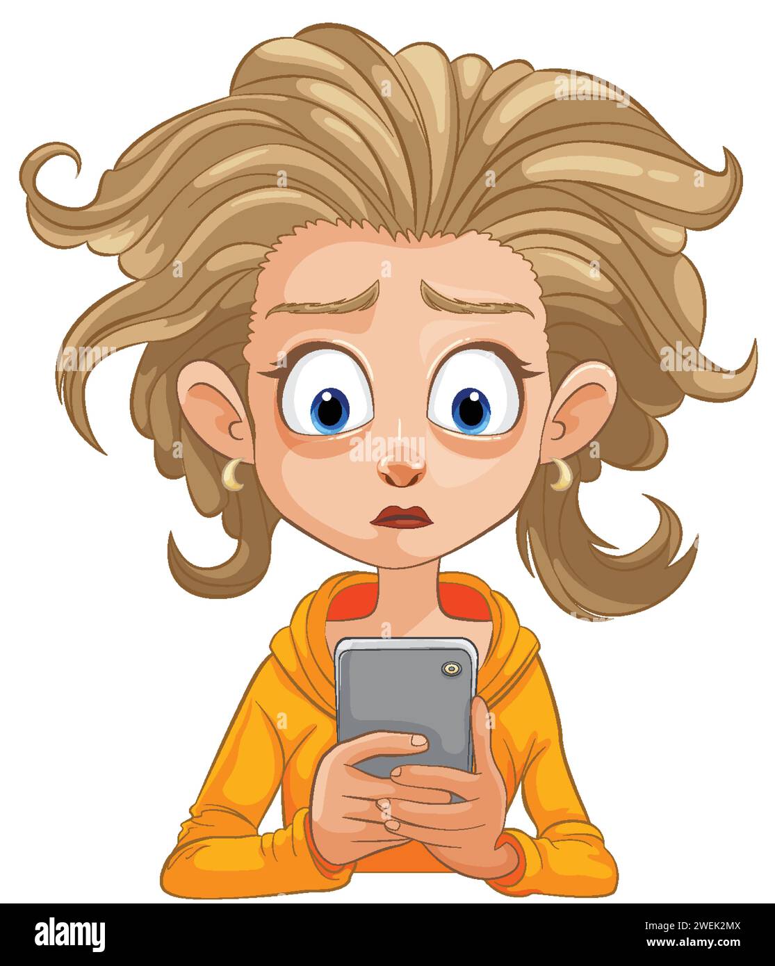 Cartoon girl staring hi-res stock photography and images - Alamy