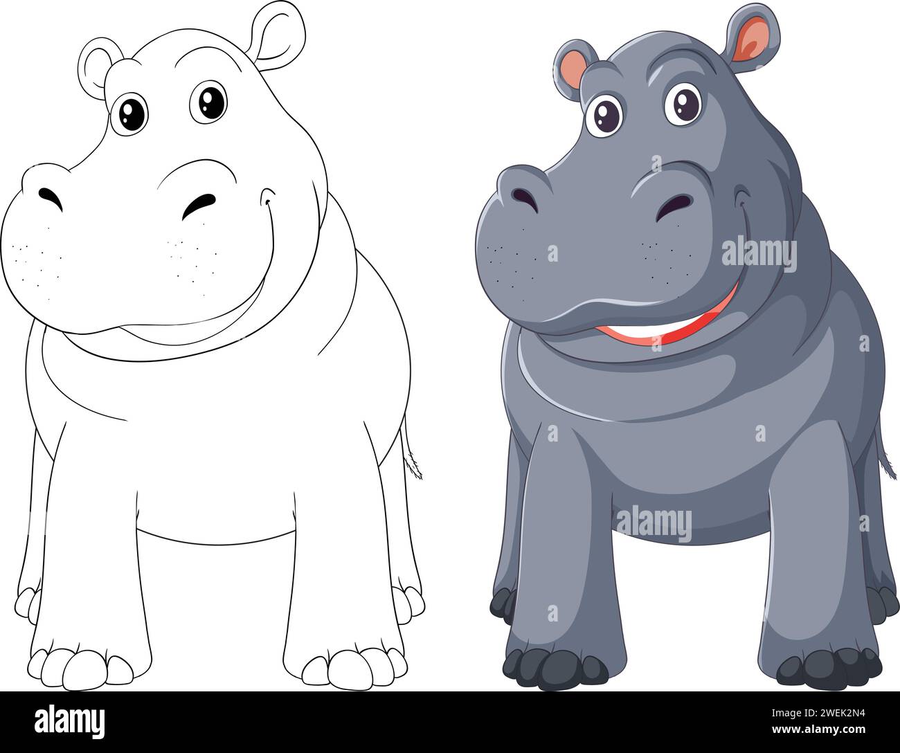 Cartoon hippos Cut Out Stock Images & Pictures - Alamy
