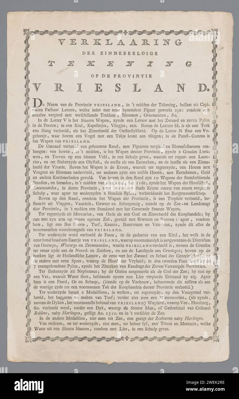 Description and explanation of a drawing from the province of Friesland ...