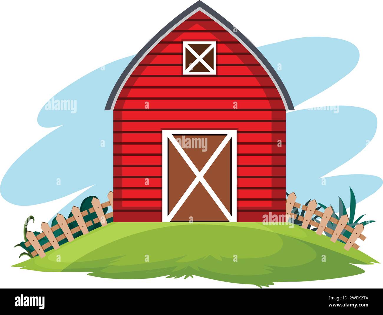 Vector illustration of a classic red barn Stock Vector Image & Art - Alamy