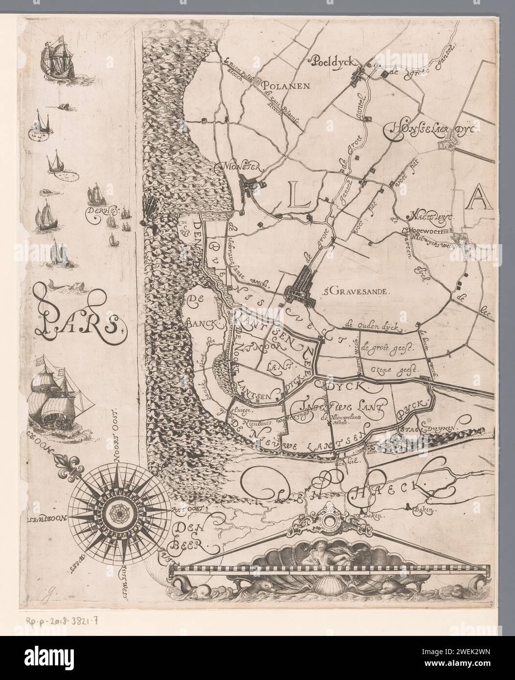 Map of the Delfland Water Board, with 's-Gravenzande and surroundings ...