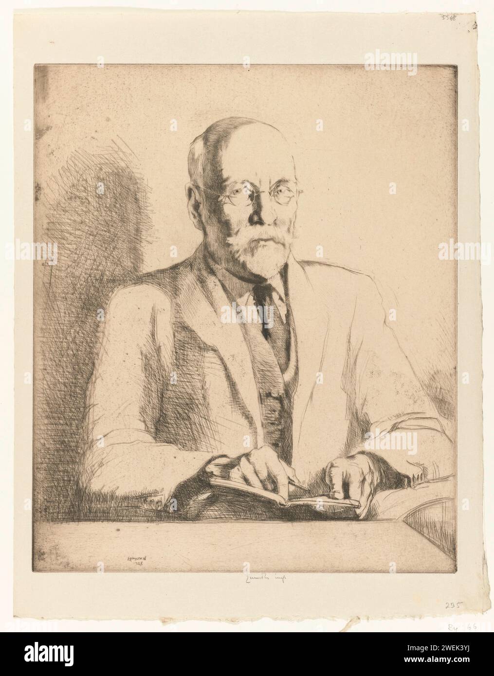 Portrayed van George Clausen, Ernest Stephen Lumsden, 1921 print paper ...