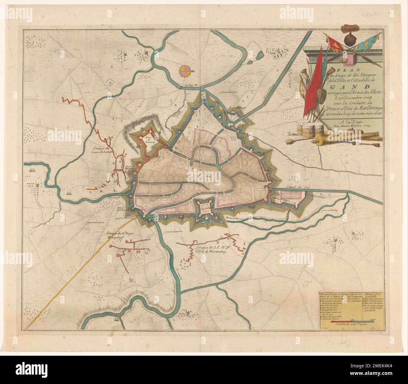 Plan of the siege of Ghent, 1708, Pieter van Call (II), 1709 - 1732 ...
