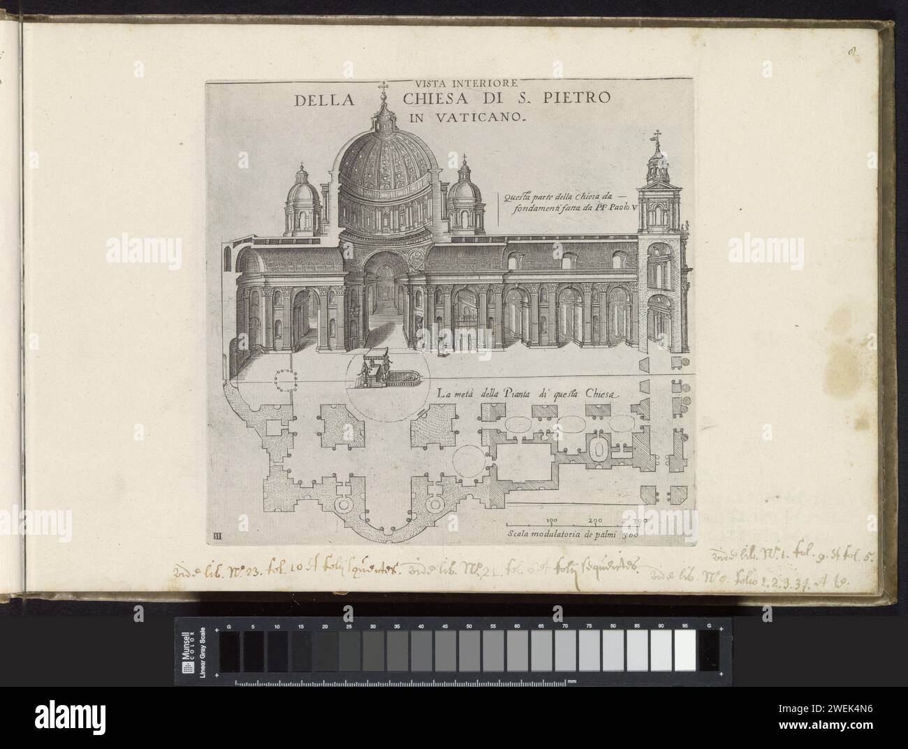 Sint-Pietersbasiliek in Vatican City, Matthäus Greuter, 1618 print A ...