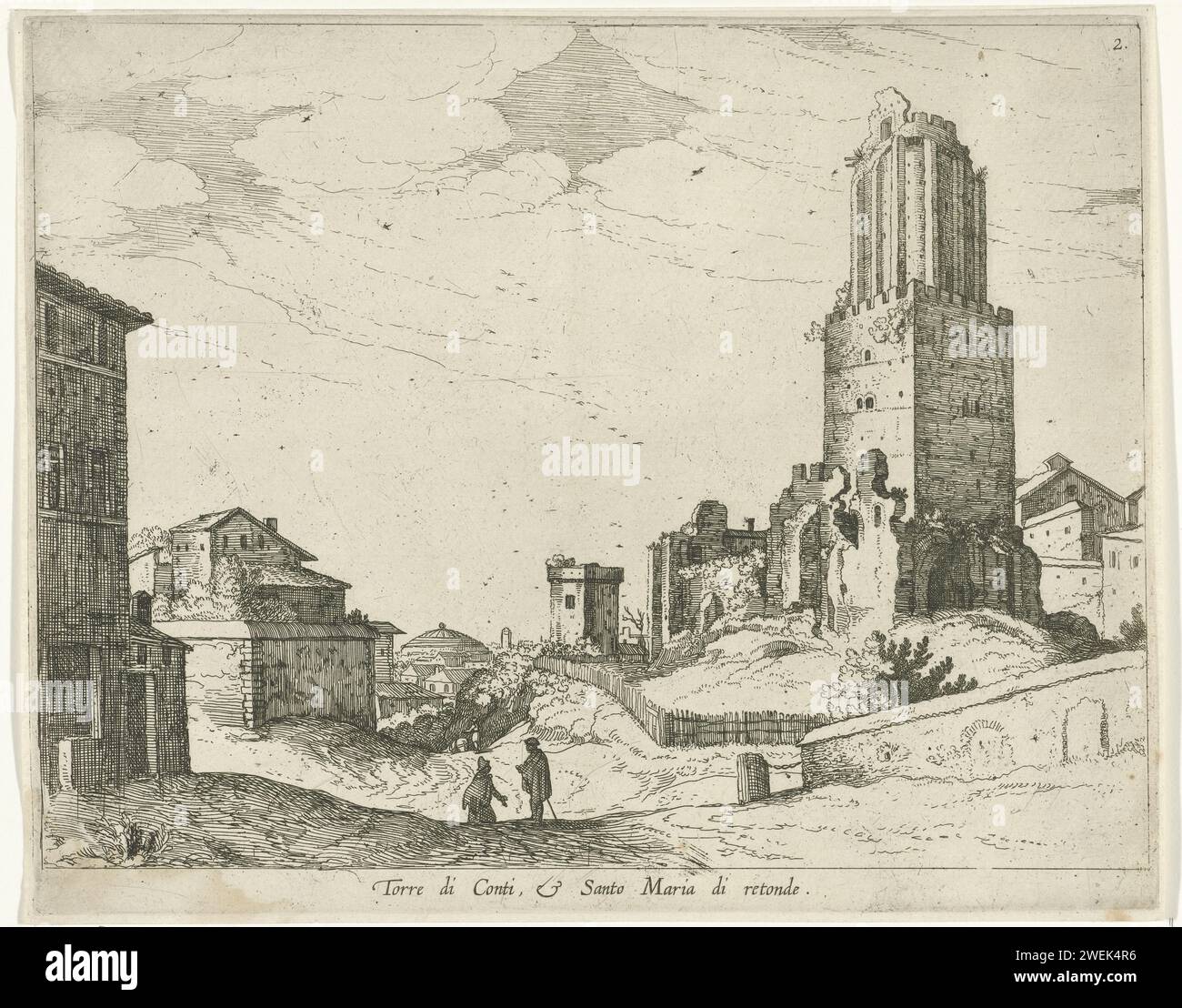 Torre Delle Milizie and Het Pantheon, Willem van Nieulandt (II), 1594 ...