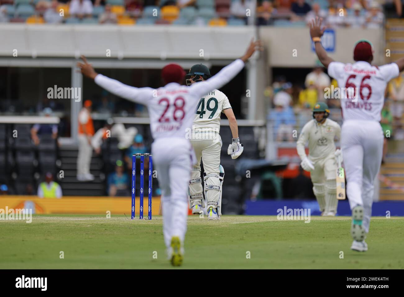 Brisbane, Australia. 26th Jan 2024. Steve Smith (49 Australia) is ...