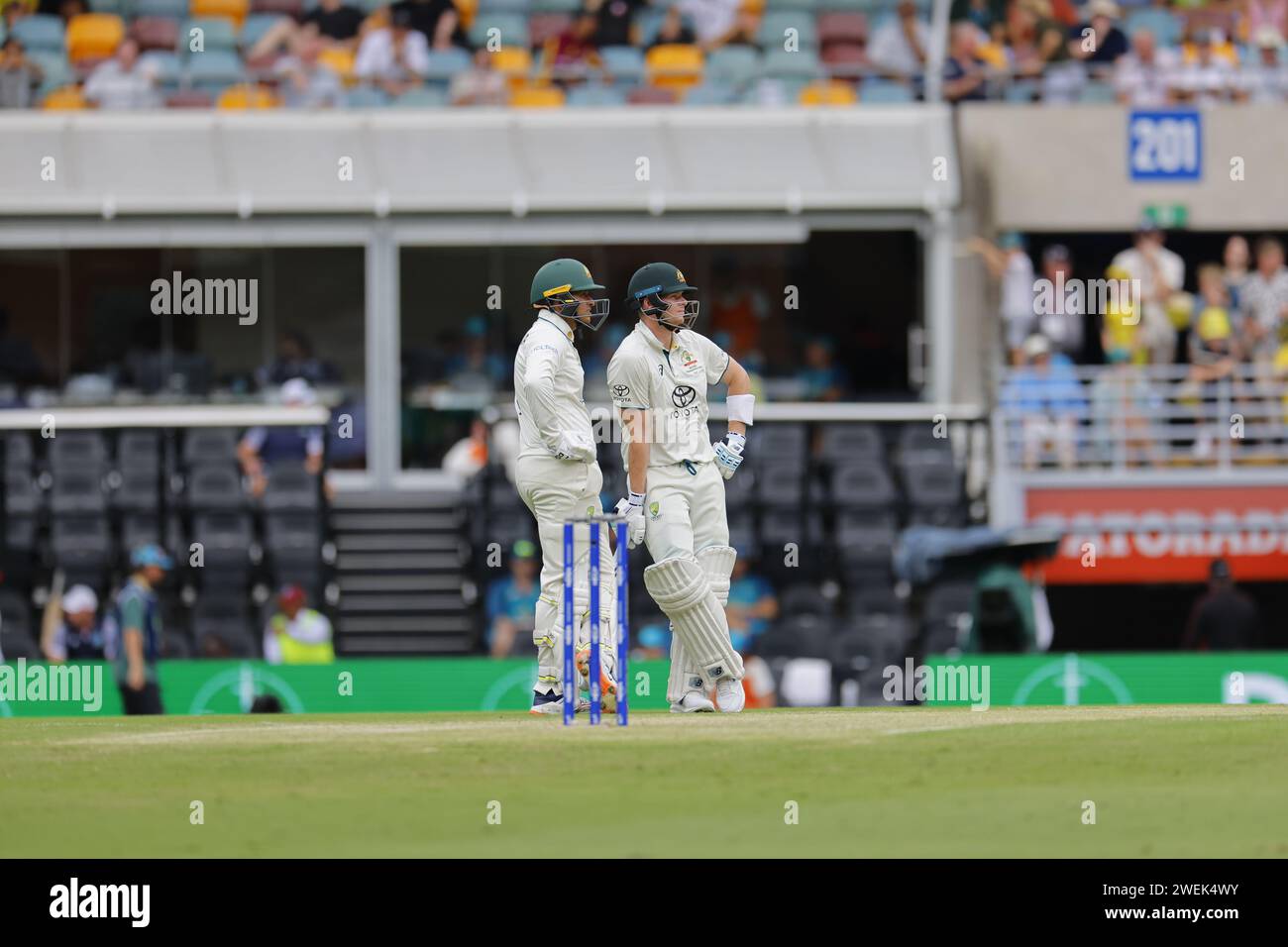 Brisbane, Australia. 26th Jan 2024. Steve Smith (49 Australia) is ...