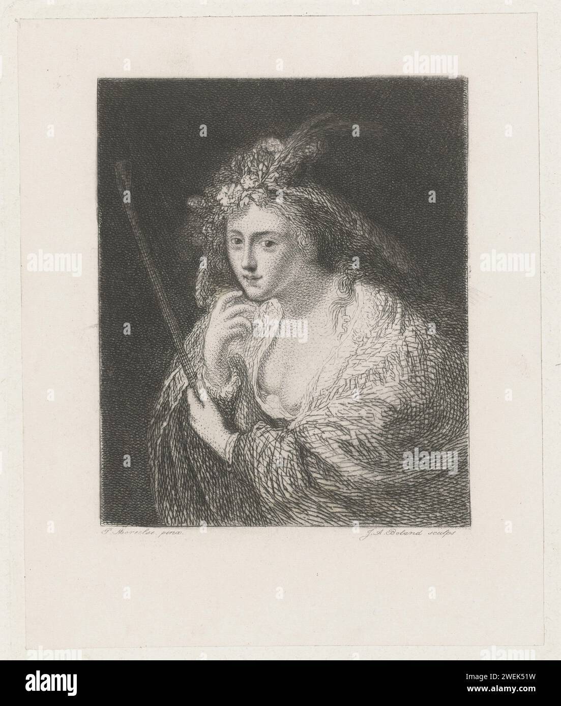 De Schone Herderin, Johannes Arnoldus Boland, After Paulus Moreelse ...