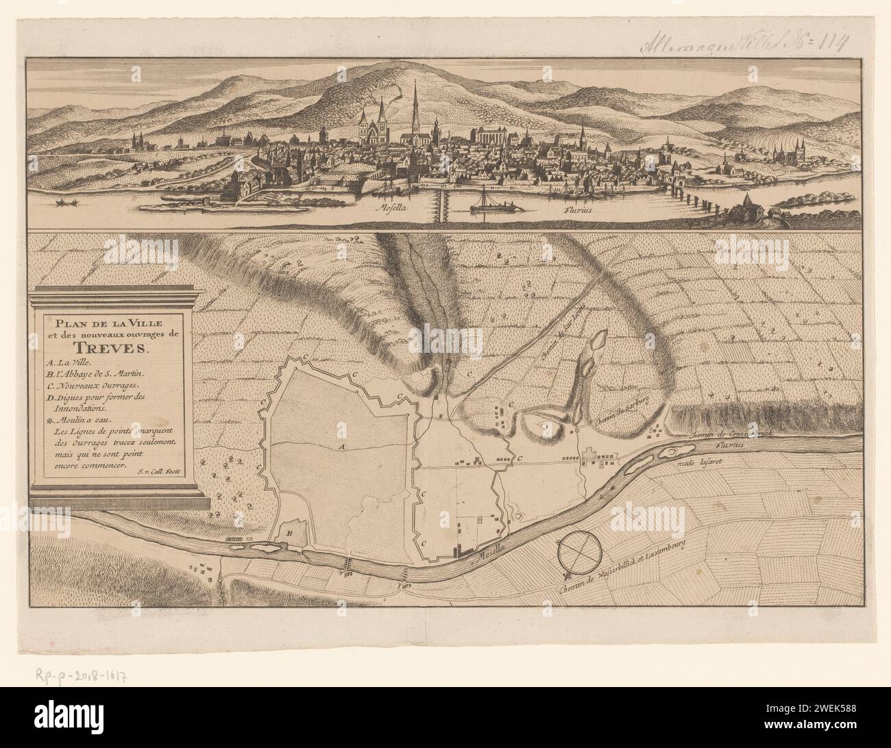 Map of trier hi-res stock photography and images - Alamy