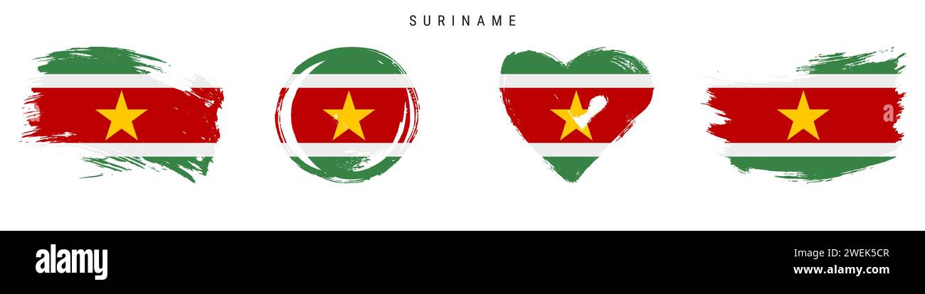 Heart in colors flag suriname Stock Vector Images - Alamy
