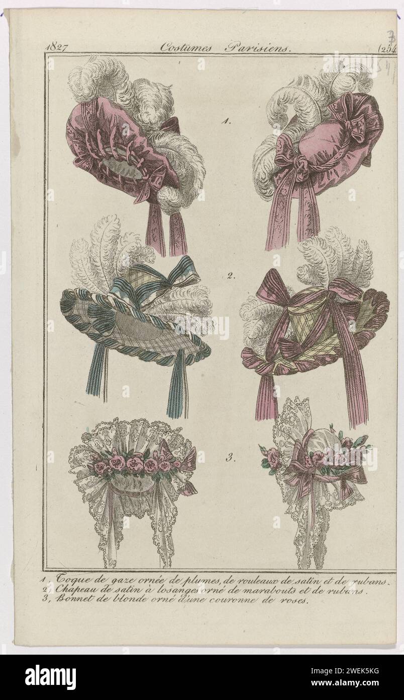 Journal of the ladies and fashions, Parisian costumes, October 31, 1827 ...