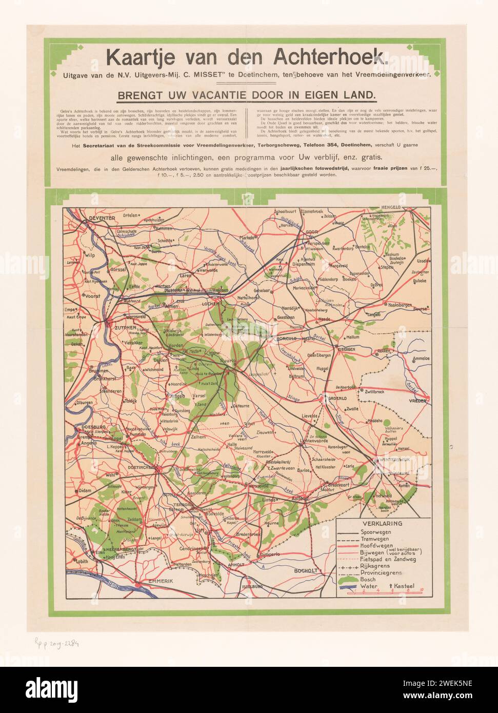 Map of the Achterhoek, Anonymous, c. 1926 print paper maps of separate countries or regions ...