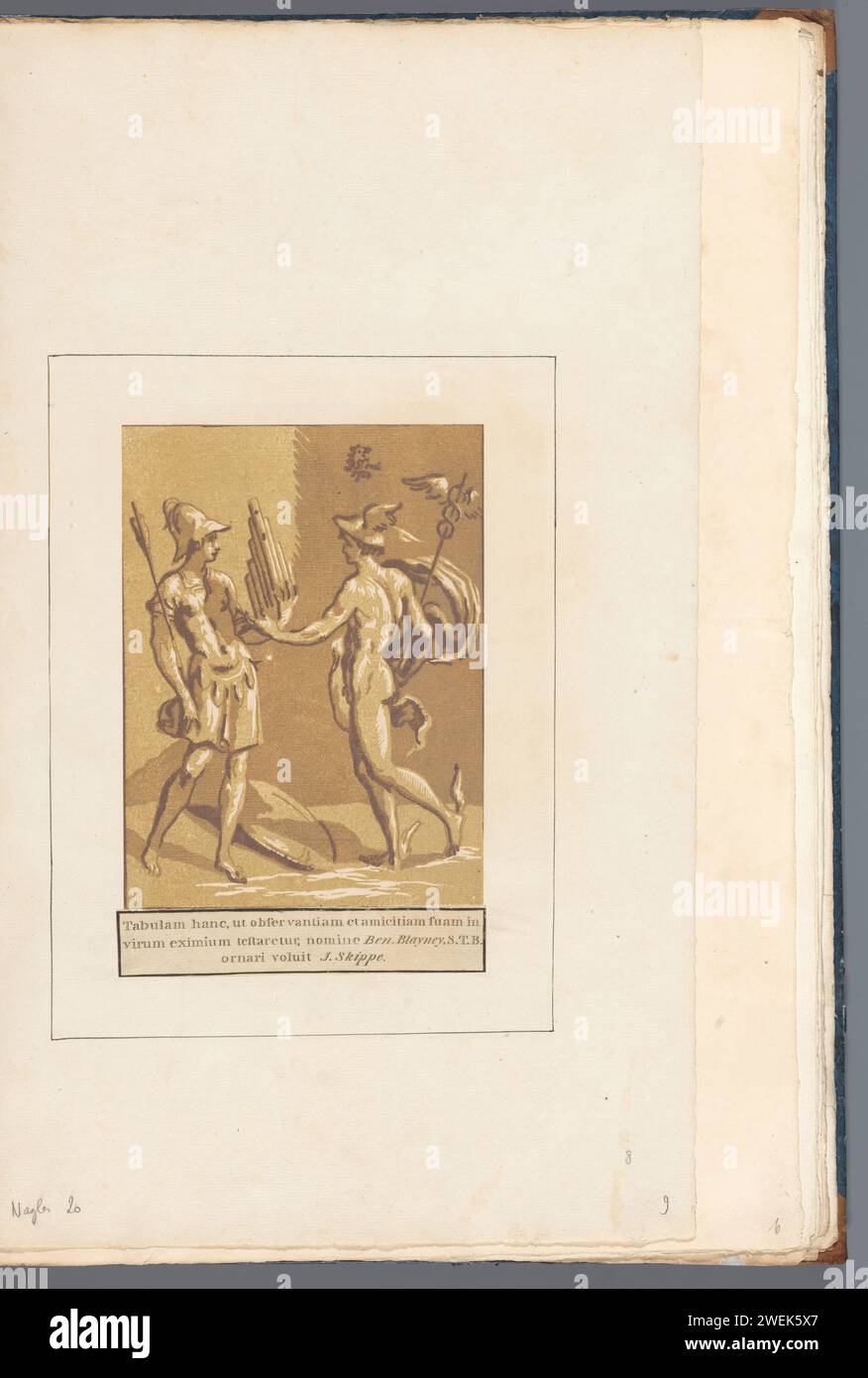 Mercury gives Minerva a pan flute, John B. Skippe, After Parmigianino ...