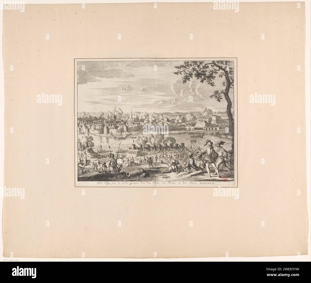 Siege and storming of Grave by the Duke of Parma, 1586, Jan Luyken ...