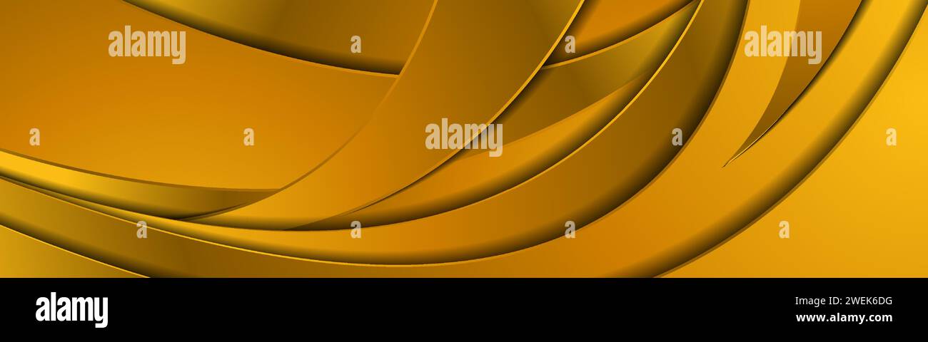 Golden waves abstract corporate geometric background. Vector graphic ...