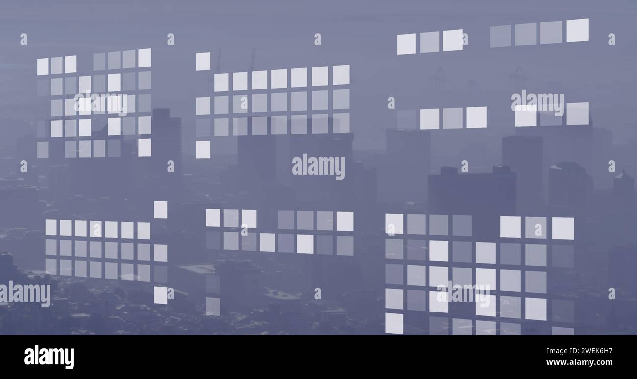 Animation shapes over cityscape global hi-res stock photography and ...