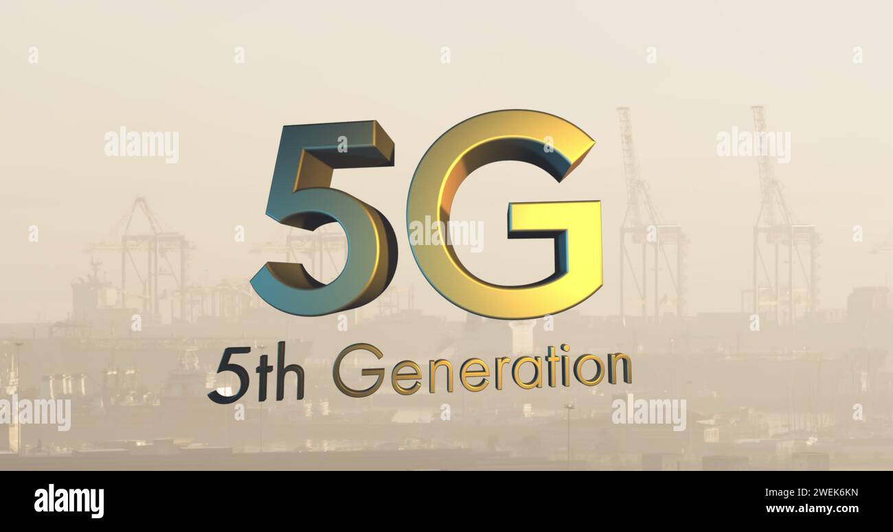 Image of 5g 5th generation text over cityscape Stock Photo - Alamy