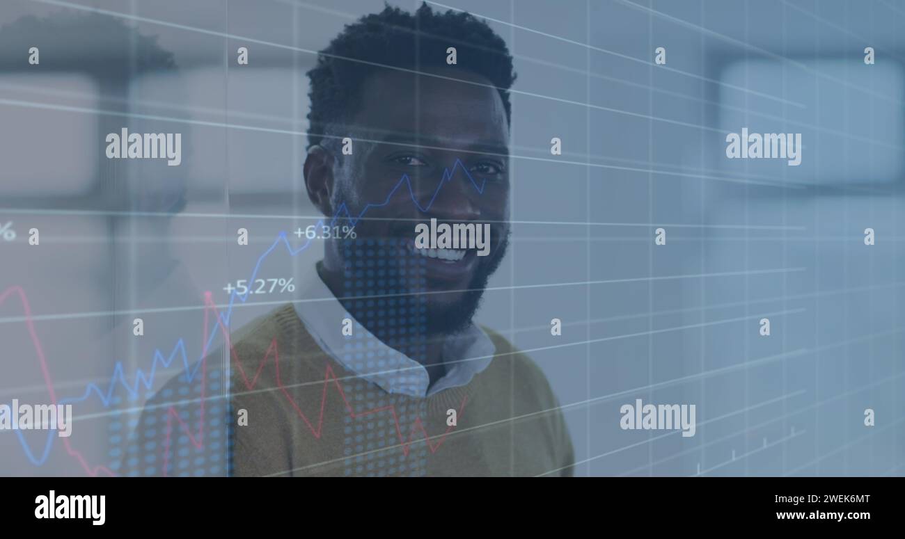 Animation digital interface showing statistics hi-res stock photography ...