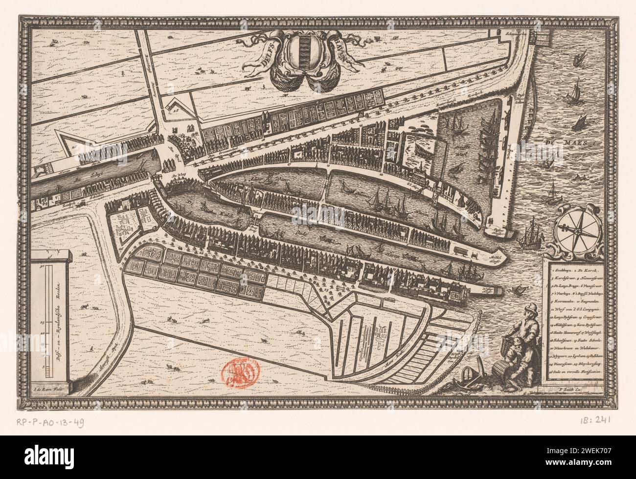 Map of Delfshaven, Johannes de Ram, 1678 - 1703 print Map in a nutshell ...